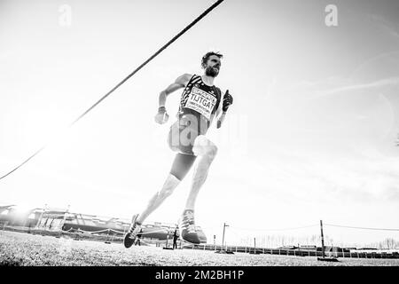 Belgian Lander Tijtgat pictured in action during the Senior Men Race at ...