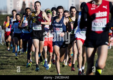 Belgian Michael Somers and Belgian Robin Hendrix pictured in action ...