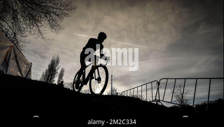 Illustration picture taken during a training session part of the winter ...