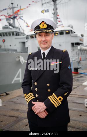 Captain Peter Ramboer pictured during a Change of Command ceremony of ...