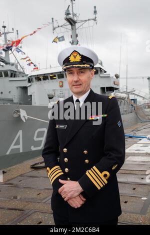 Captain Peter Ramboer pictured during a Change of Command ceremony of ...