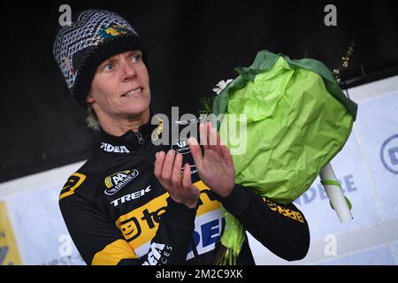 Belgian Ellen Van Loy pictured in action during the women's race at the ...