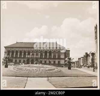 Copley Square and the library , Public libraries, Plazas, Flowers ...