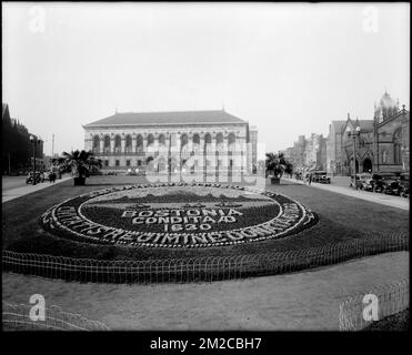 Copley Square and the library , Public libraries, Plazas, Flowers ...