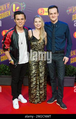 Actors Giovanni Kemper, Celine Verbeeck and Louis Thyssen from ...