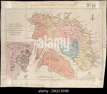 Map Of Minorca 1756 Stock Photo - Alamy