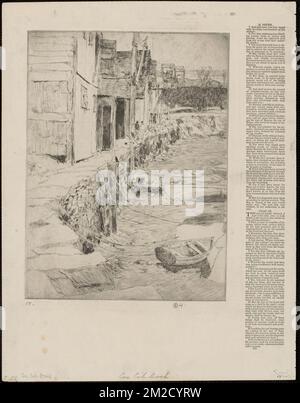 Cos Cob dock , Piers & wharves, Waterfronts, Boats. Childe Hassam (1859 ...