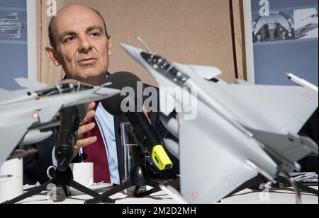 Dassault Aviation CEO Eric Trappier pictured during a press meeting ...
