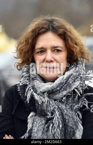 Elsa Celens pictured during a visit of the construction project ALEGrO ...