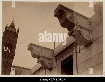 Courtyard balcony brackets, construction of the McKim Building , Public ...