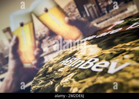 Illustration picture shows the logo of Anheuser-Bush InBev pictured ...