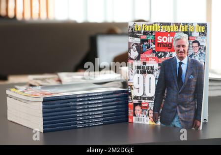 Illustration shows the redaction of Le Soir Magazine in Brussels ...