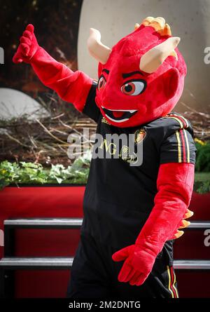 the presentation of RED' the new mascotte for the Belgian national ...