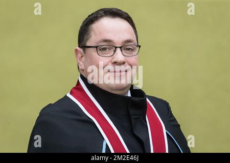 Professor Doctor John F. Cryan poses for the photographer during a ...