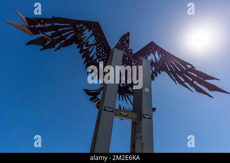 The Sea Eagle sculpture (locally known as 'Kirra Eagle' or the 'Rusty ...