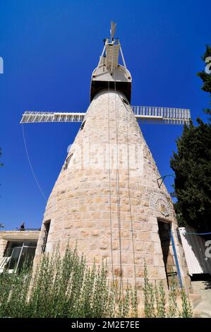 Montefiore Windmill in Jerusalem Stock Photo - Alamy