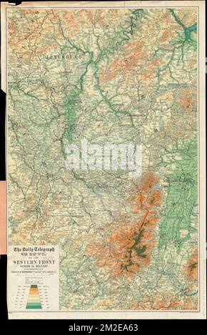 The Daily Telegraph war map no. 13 of the British front , World War ...