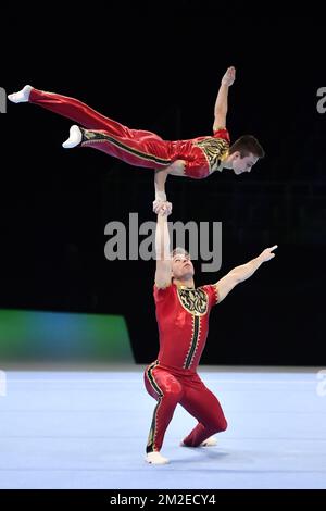 Belgian pair Robin Casse and Kilian Goffaux pictured in action during ...