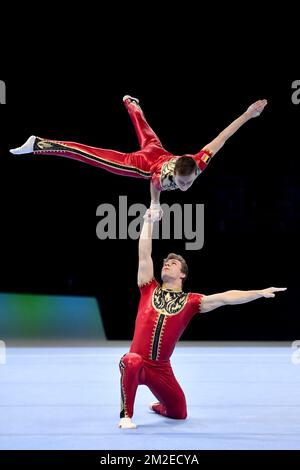 Belgian pair Robin Casse and Kilian Goffaux pictured in action during ...