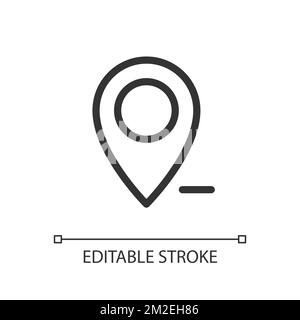 Remove pin from map pixel perfect white linear ui icon for dark theme Stock Vector Image & Art ...