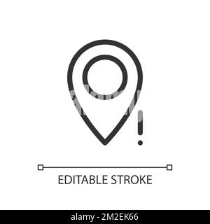 Wrong pin location pixel perfect white linear ui icon for dark theme ...