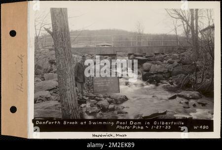 Danforth Brook at swimming pool dam, drainage area - 7 square miles ...
