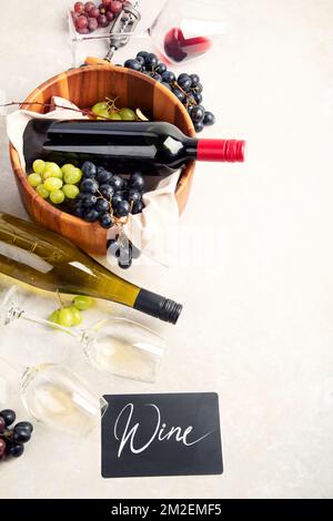 An overhead photo of a glass of red wine with a vintage corkscrew and a ...