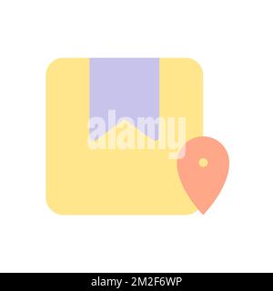 Find parcel flat color ui icon Stock Vector Image & Art - Alamy