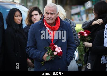 Michel Fugain arrives for the funeral ceremony for Belgian singer ...