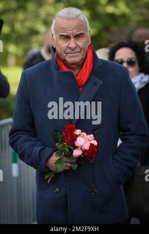 Michel Fugain arrives for the funeral ceremony for Belgian singer ...