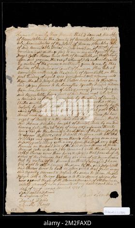 Deed of property in Barnstable sold to John Bursley of Barnstable by ...