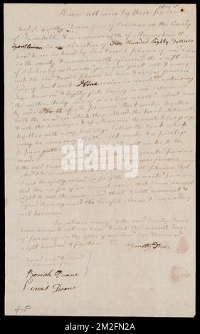 Deed of property in Orleans sold to Isaac Freeman and Hannah Freeman of ...