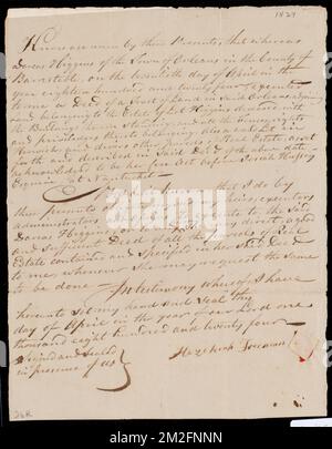 Deed of property in Orleans sold to Thomas Robbins of Orleans by ...