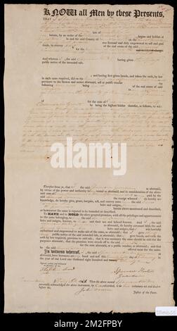 Deed of property in Orleans sold to Lewis Doane of Orleans by Thomas ...