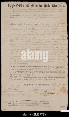 Deed of property in Wellfleet sold to Benjamin Freeman of Wellfleet by Isaac Freeman of ...