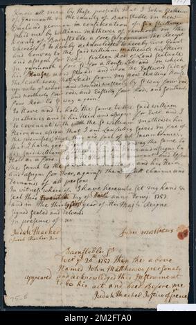 Deed of property in Yarmouth sold to Edward Sturges ,. Stanley Smith ...