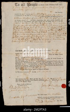 Deed of property in Yarmouth sold to Edward Sturges ,. Stanley Smith ...