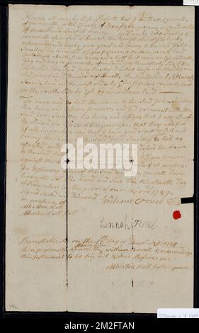 Deed of property in Yarmouth sold to Edward Sturges ,. Stanley Smith ...
