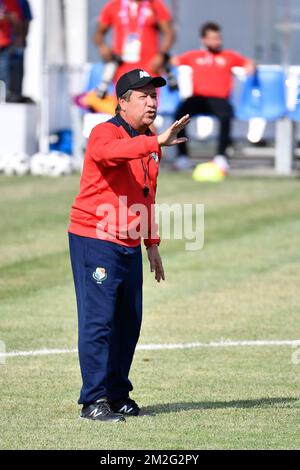 Panama's national soccer team head coach Americo Gallego leads his team ...