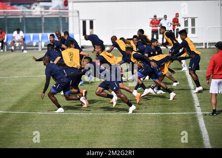 Panama players during a training session on the eve of the team's World ...
