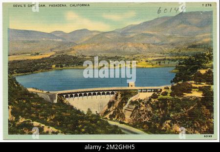 Devil's Gate Dam, Pasadena, California , Dams, Tichnor Brothers ...
