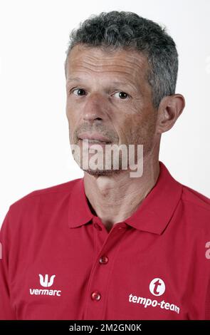 coach Jacques Borlee poses for the photographer at the Belgian ...