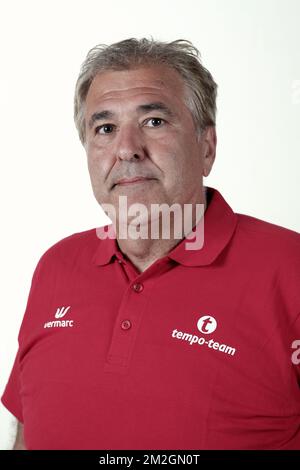 coach Emil Milanov poses for the photographer at the Belgian Athletics ...