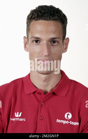 Belgian Dylan Borlee poses for the photographer at the Belgian ...