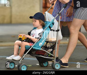 Child in a scroller | Enfant dans une poussette 10/07/2018 Stock Photo ...