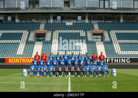 Gent's players and staff pose for the 2018-2019 season photo shoot of ...