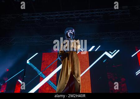 Singer Daniela Hrenek during the performance of Parov Stelar, the ...