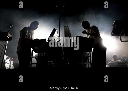 Soulwax electronic rock band in concert at the Nice Jazz Festival ...