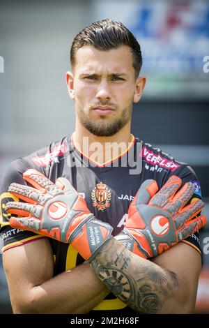 Mechelen's goalkeeper Michael Verrips poses for photographer at the ...