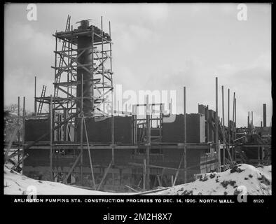 Distribution Department, Arlington Pumping Station, construction ...